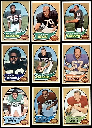 Amazon.com: 1970 Topps Football 50 Card Starter Set/Lot (Football Set ...