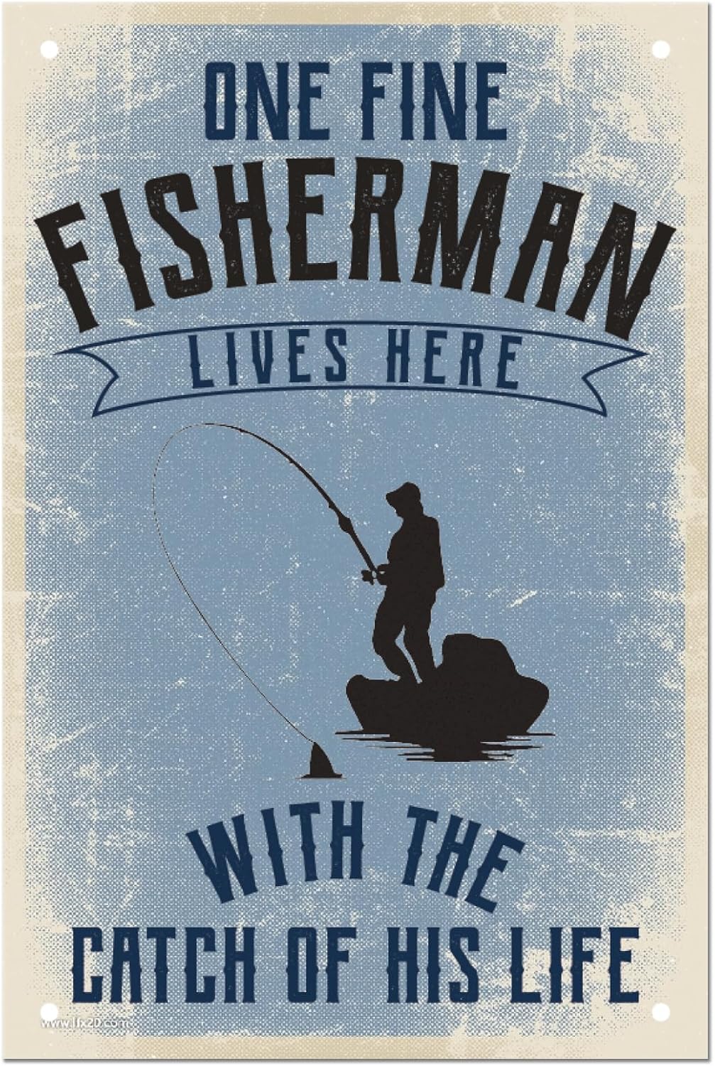 SUPERDANT Fisherman Tin Sign Fishing Boat Vintage Metal Tin Sign Funny Signs and Plaque Metal ...