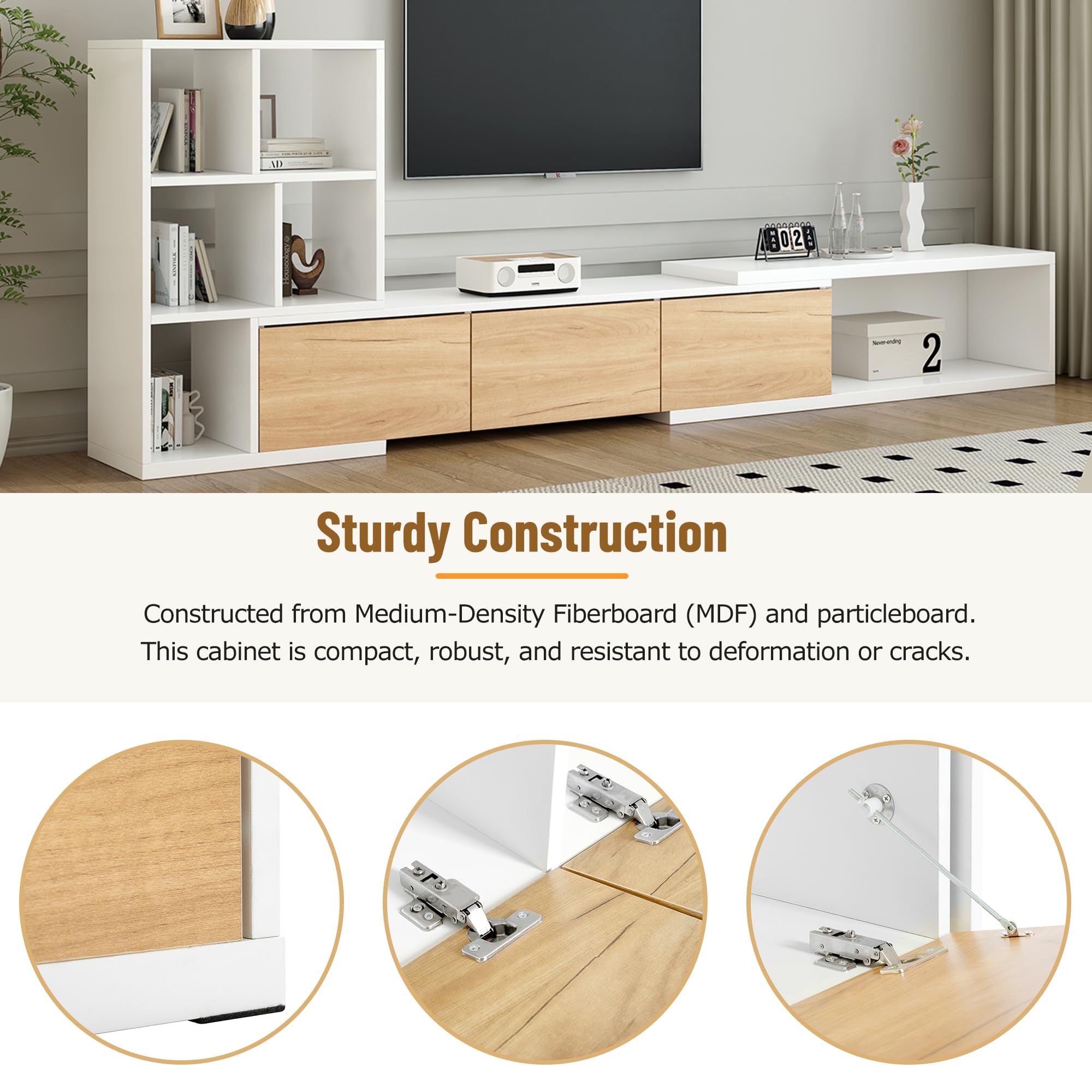 Snapklik.com : Merax Extendable TV Stand For Televisions Up To 110 ...