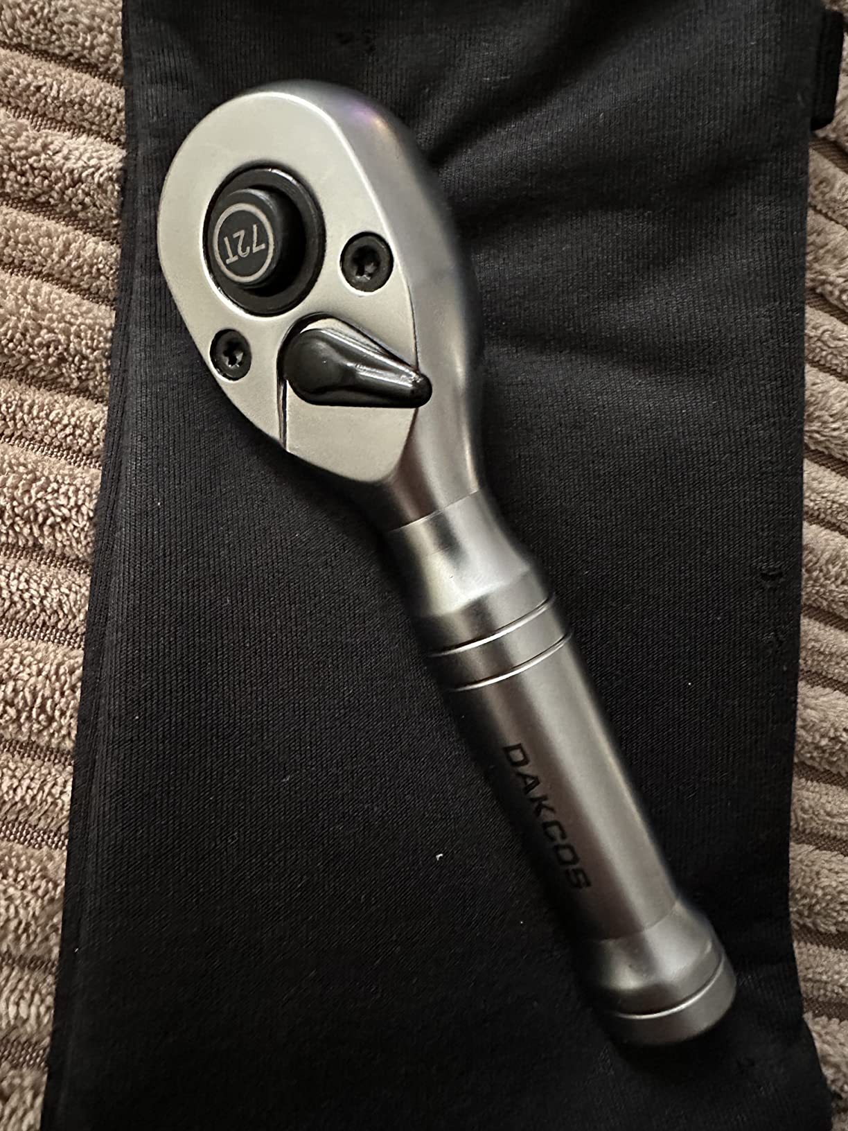 DAKCOS Stubby Reversible Ratchet Set 1/4" 3/8" 1/2" 3pc Drive Ratchet ...