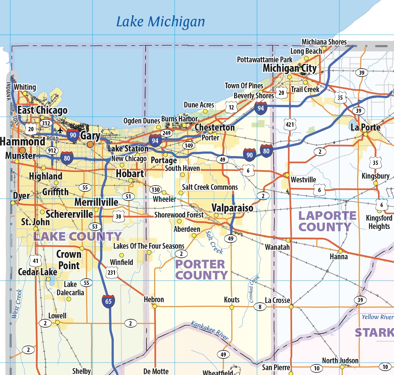 Indiana Road Map With Cities Vintage 1959 Indiana Official Road Map