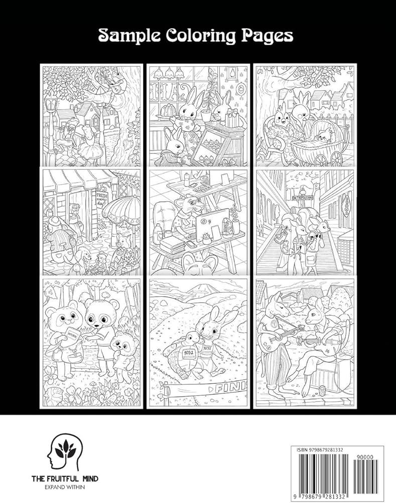 animal town coloring pages