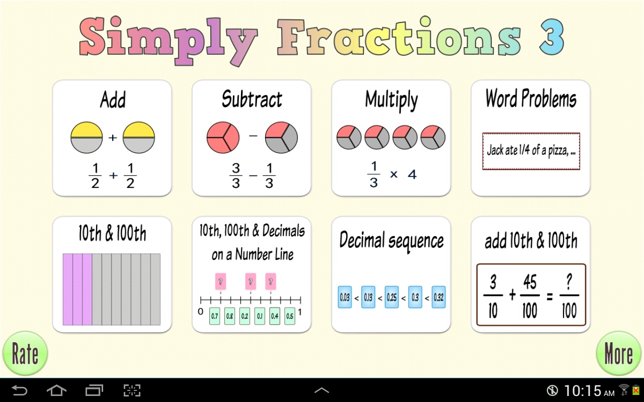 Simply Fractions 3, Learn Math - App on the Amazon Appstore