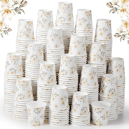 Amazon.com: 500 Pcs Tasting Paper Cups 2oz Disposable Mouthwash Cup ...