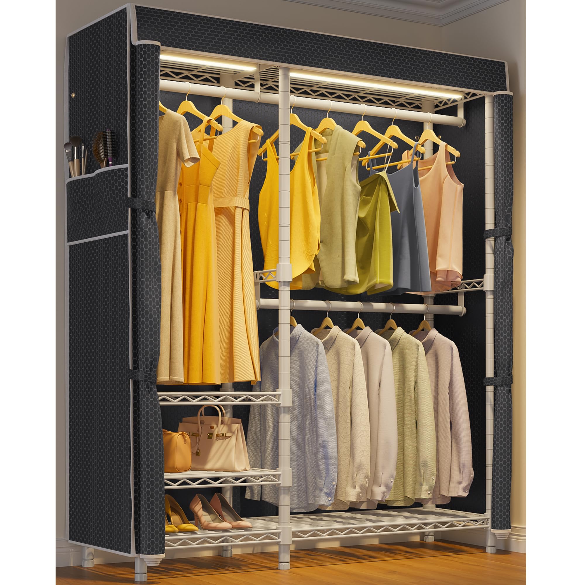 Snapklik.com : VIPEK V2L Garment Rack Heavy Duty Covered Clothes Rack