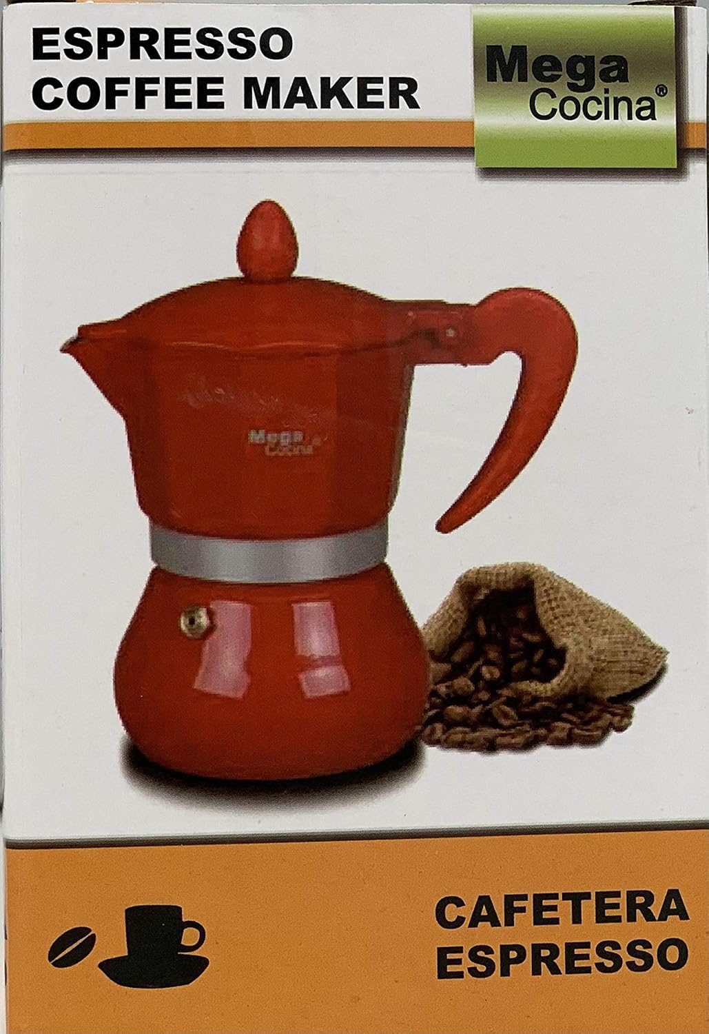 Amazon.com: Mega Cocina Red Espresso Coffee Maker 1 cup: Home & Kitchen