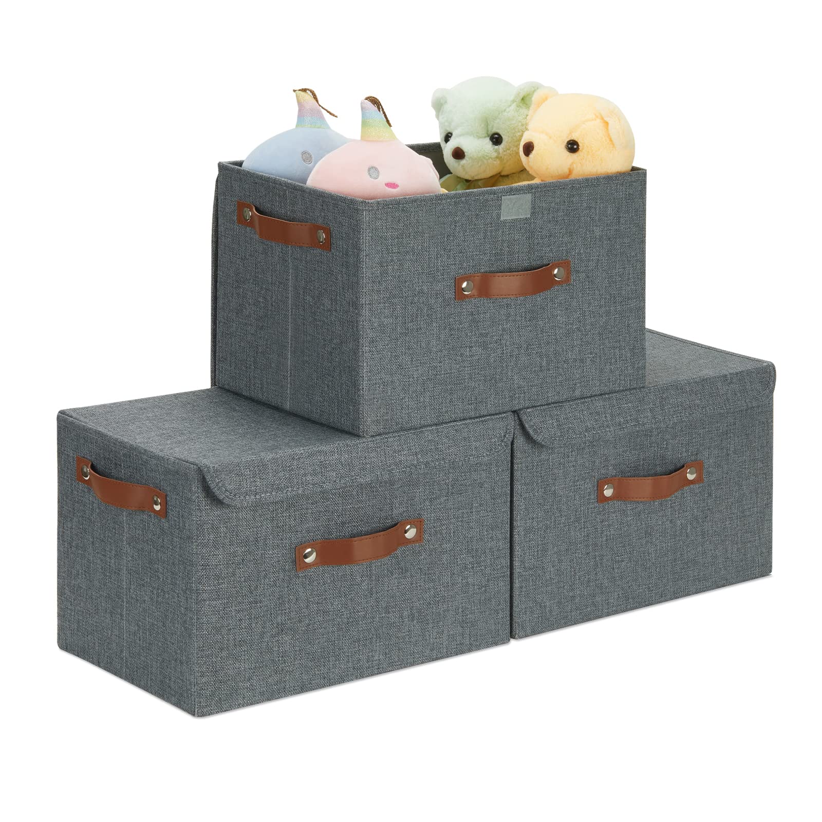 DULLEMELO Fabric Storage Bins Box for Shelves Closet, Foldable ...