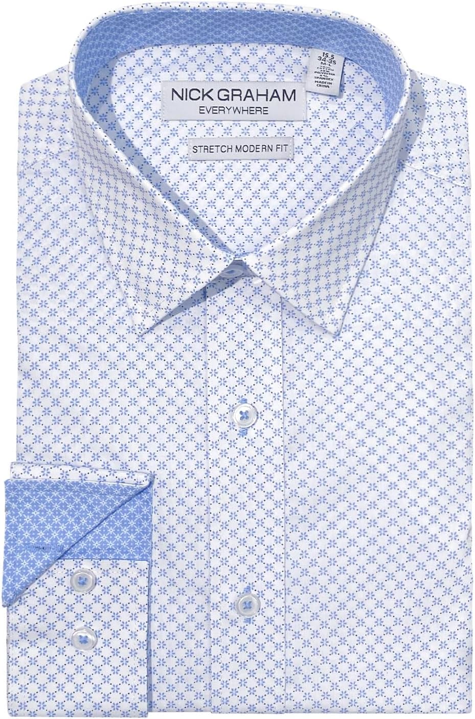 Amazon.com: Nick Graham Men's Modern Fit, Light Blue : Clothing, Shoes ...
