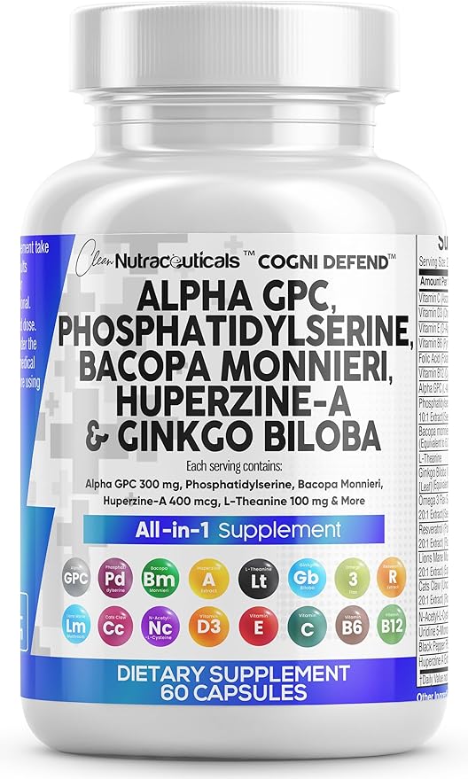 Amazon.com: Clean Nutraceuticals Alpha GPC Choline 300mg ...