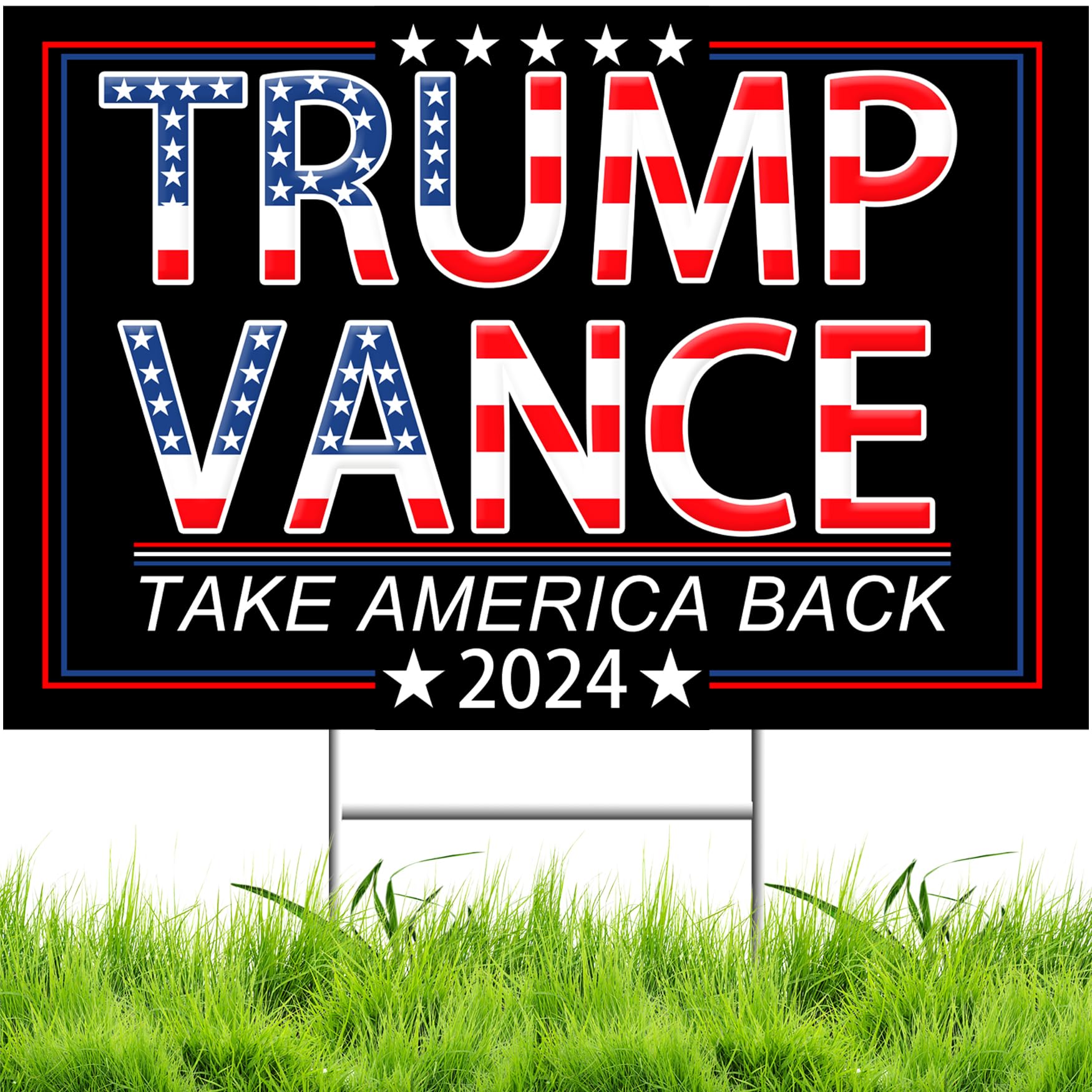 Amazon.com : Trump Vance 2024 Yard Signs,18x12In Double-Sided "Trump ...