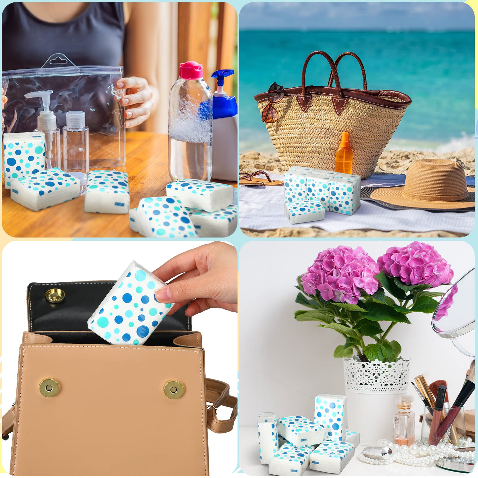 Snapklik.com : Therwen 100 Pack Pocket Tissues Travel Packs Bulk 1000 ...