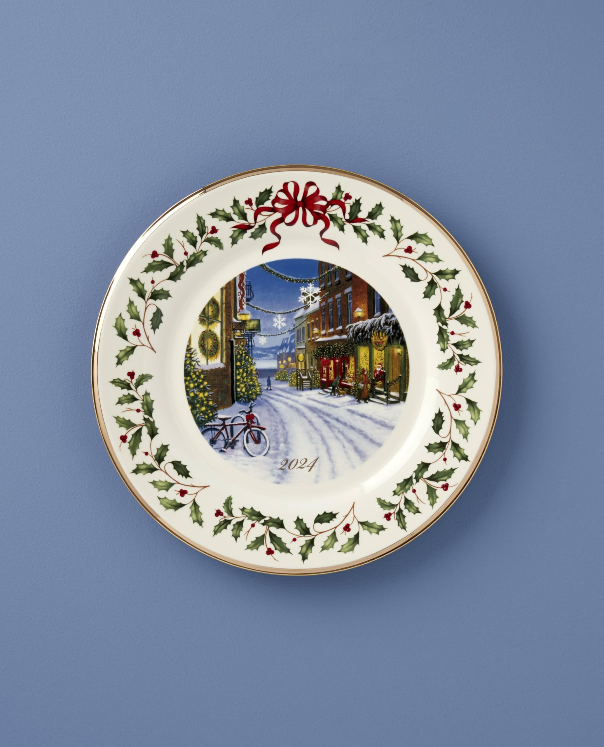 Snapklik.com : Lenox 896239 2024 Holiday Annual Plate Winter Scene