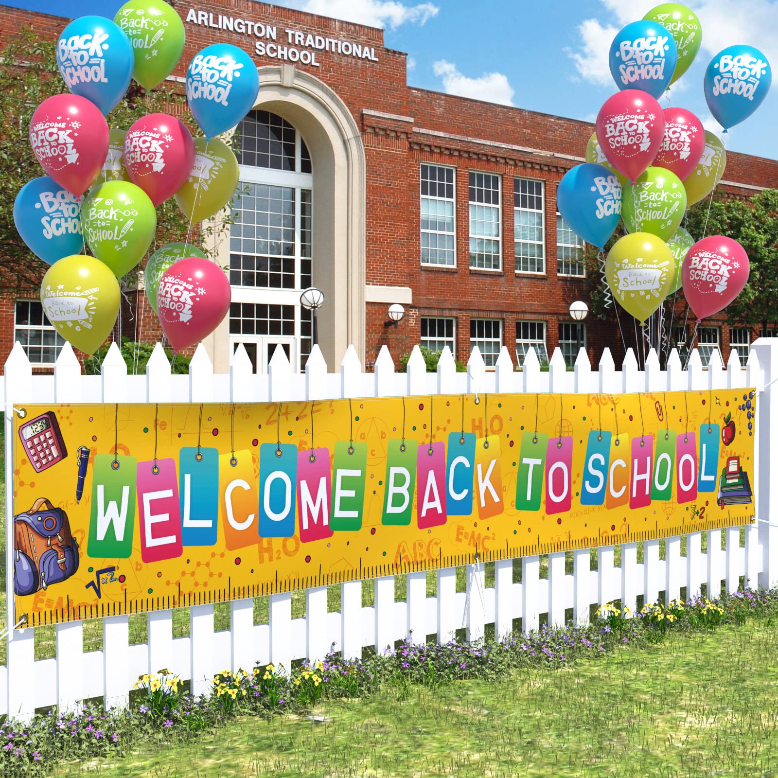 Buy Probsin Welcome Back to School Set Banner Large 120" x 20" With 24 ...