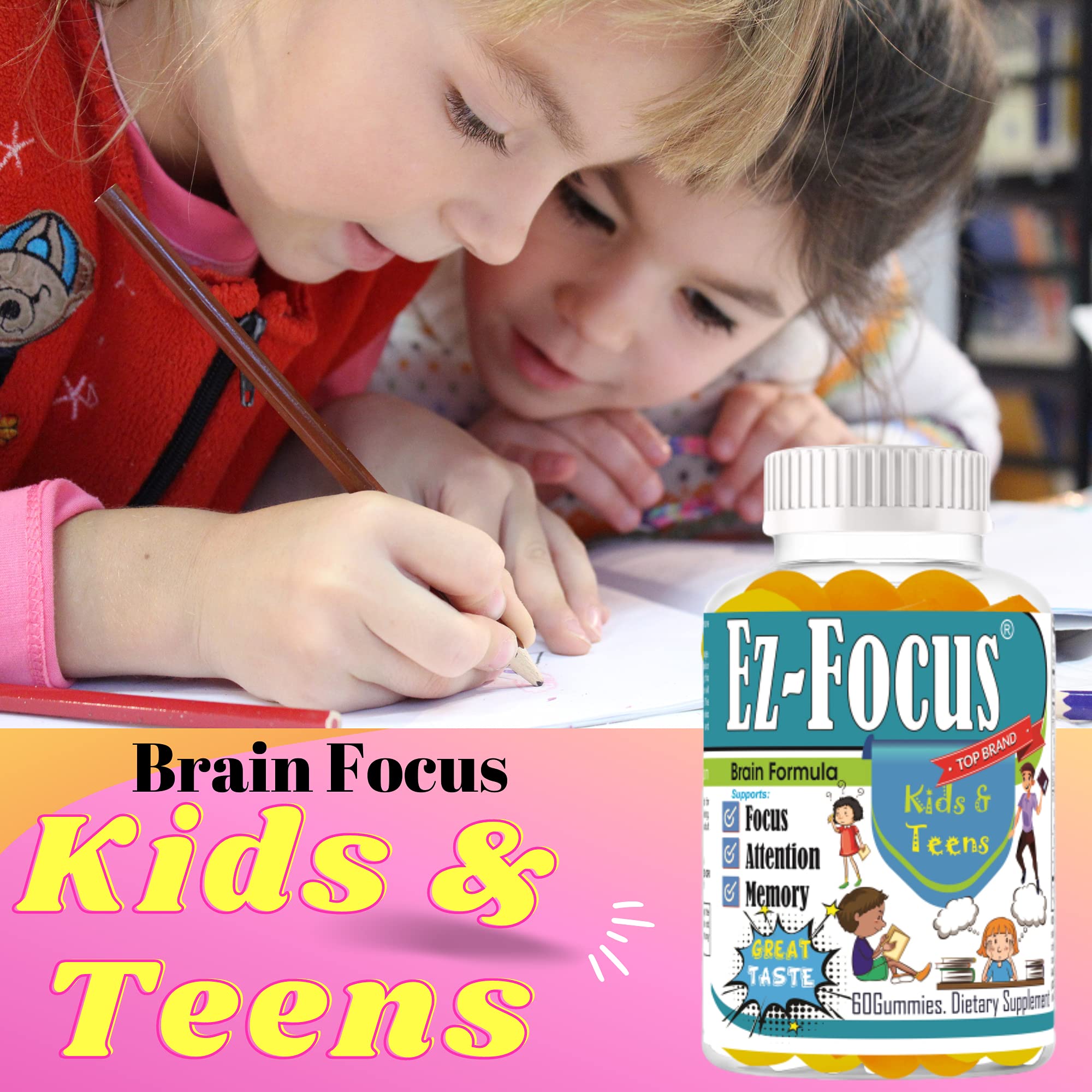 Ez Focus Gummies for Kids Bra...B07Q3LHHV4 | Encarguelo.com