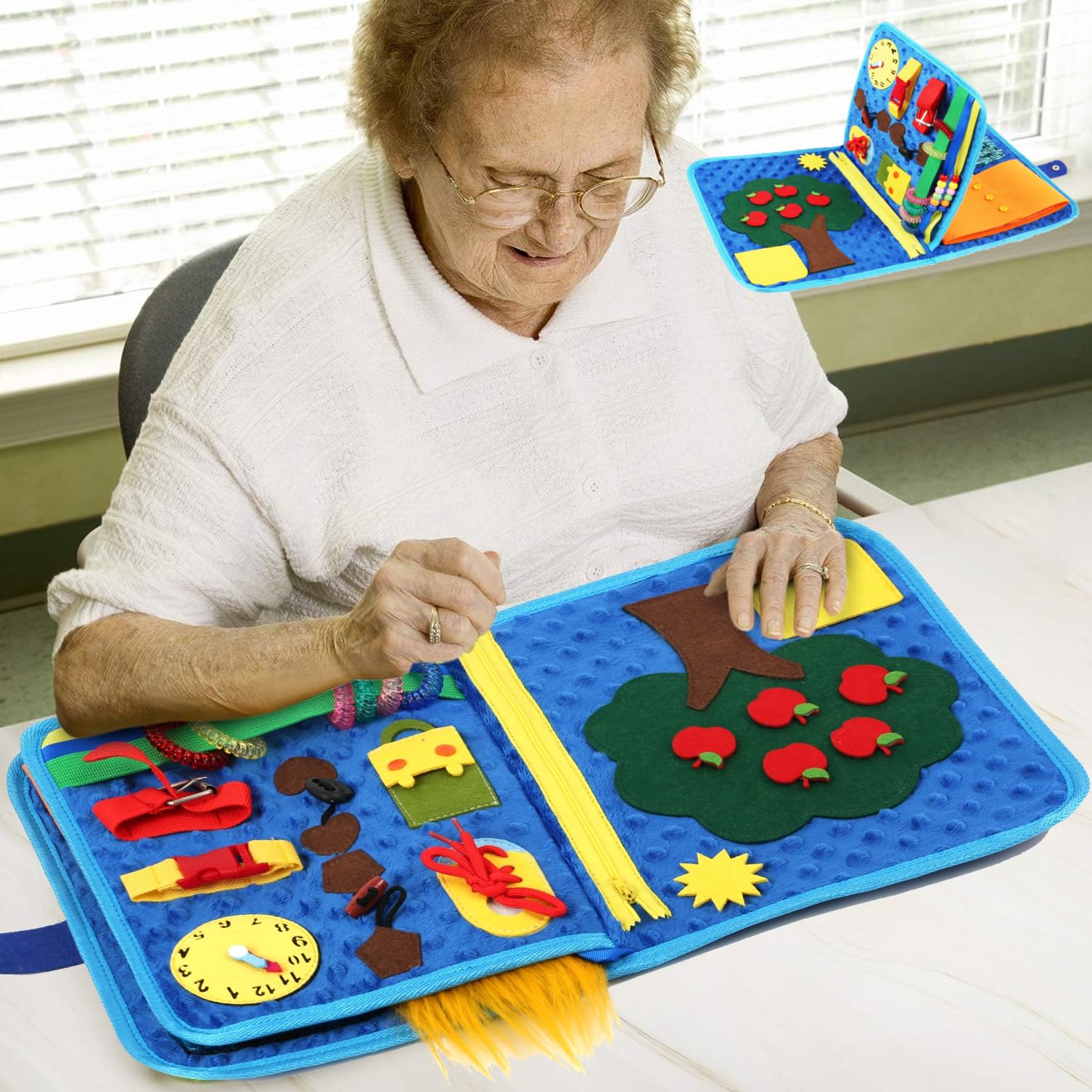 Nest Blanket for Dementia Patients, Fidget Blanket for Dementia ...
