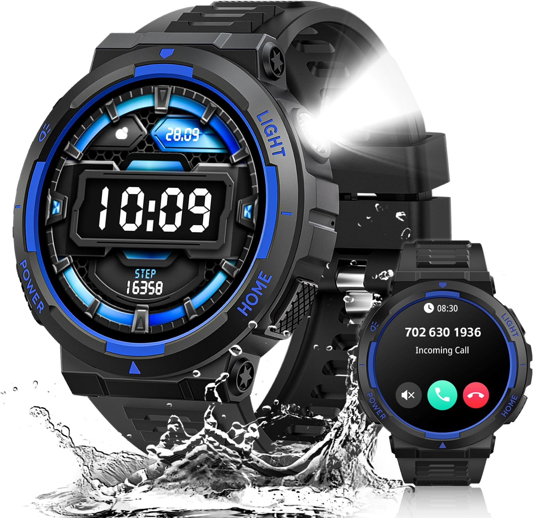 Amazon.com: Military Smart Watch for Men(Answer/Make Calls), 2.02 ...