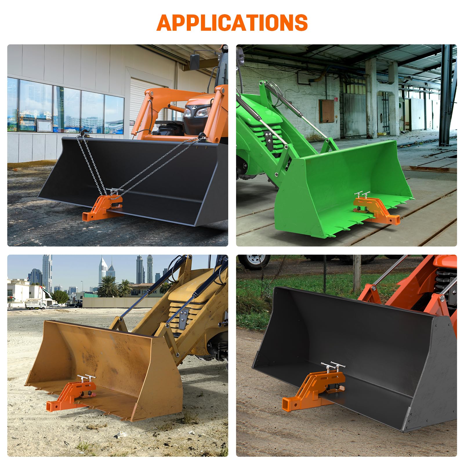 Snapklik.com : 2025 New Upgraded Tractor Clamp On Trailer Hitch, Orange ...