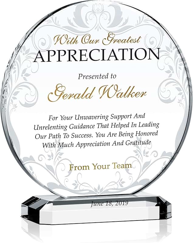 Amazon Appreciation Plaque amazon-appreciation-plaque