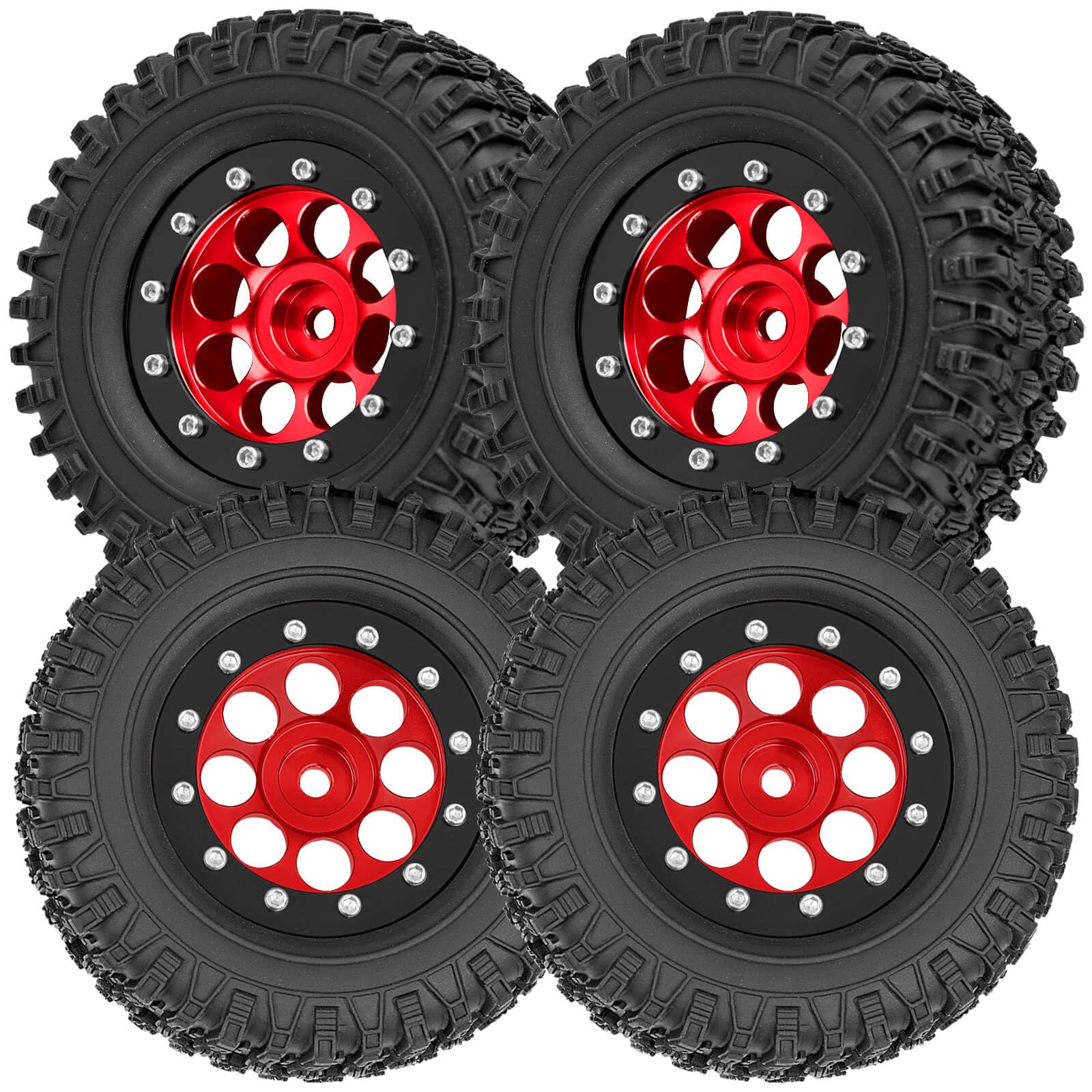 Amazon.com: hopsupRC Aluminum Upgrades Part 1.3" Beadlock Wheels Rims ...