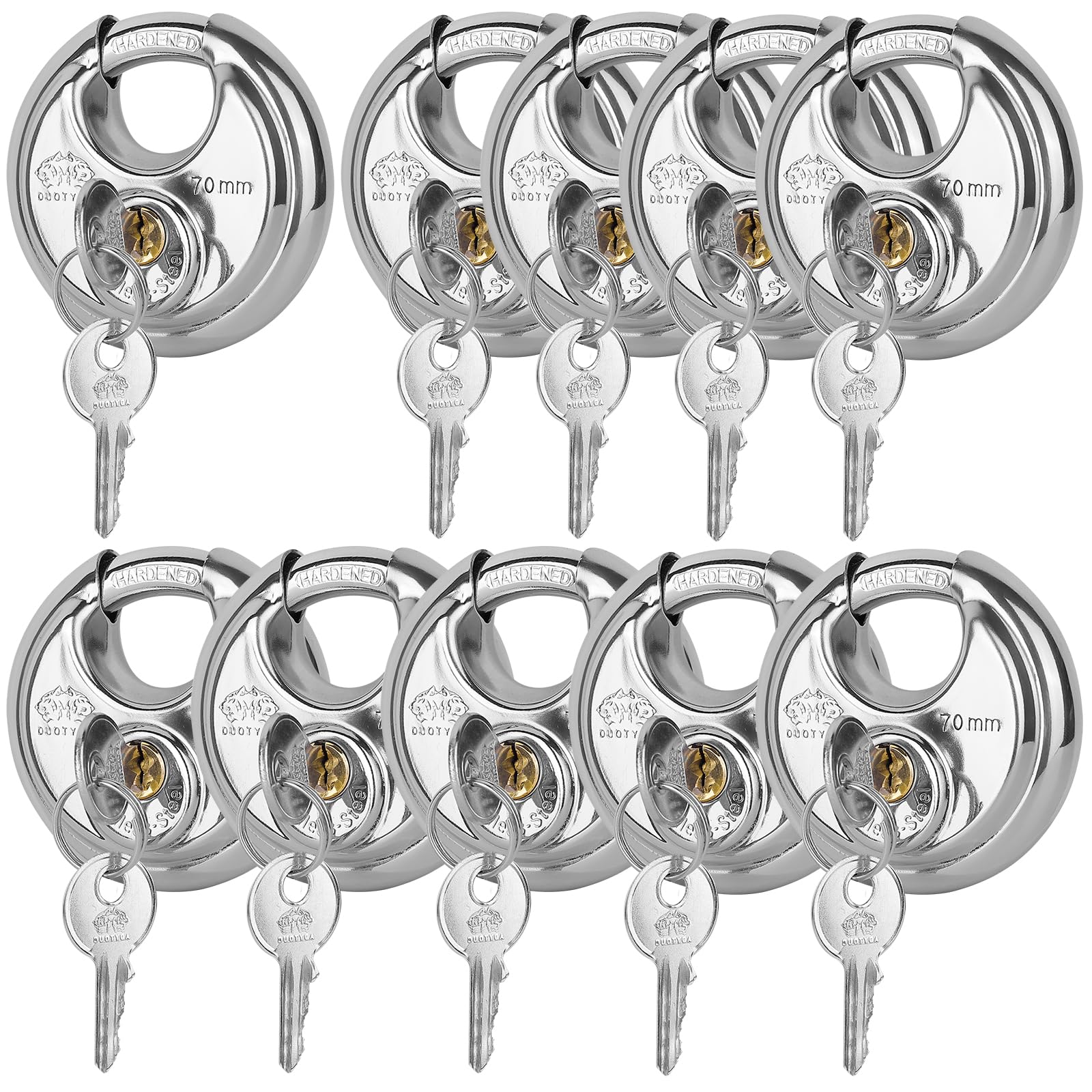 DuoTyga Discus Keyed Alike Padlock, 2-3/4 Inch Wide, Heavy Duty ...