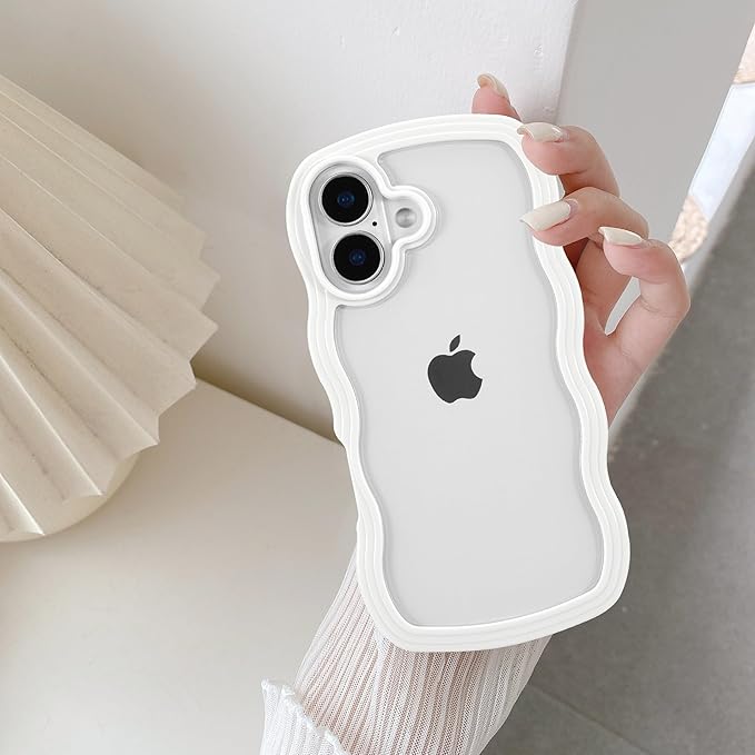 Amazon.com: QLTYPRI Compatible with iPhone 16 Case, Cute Curly Wave ...