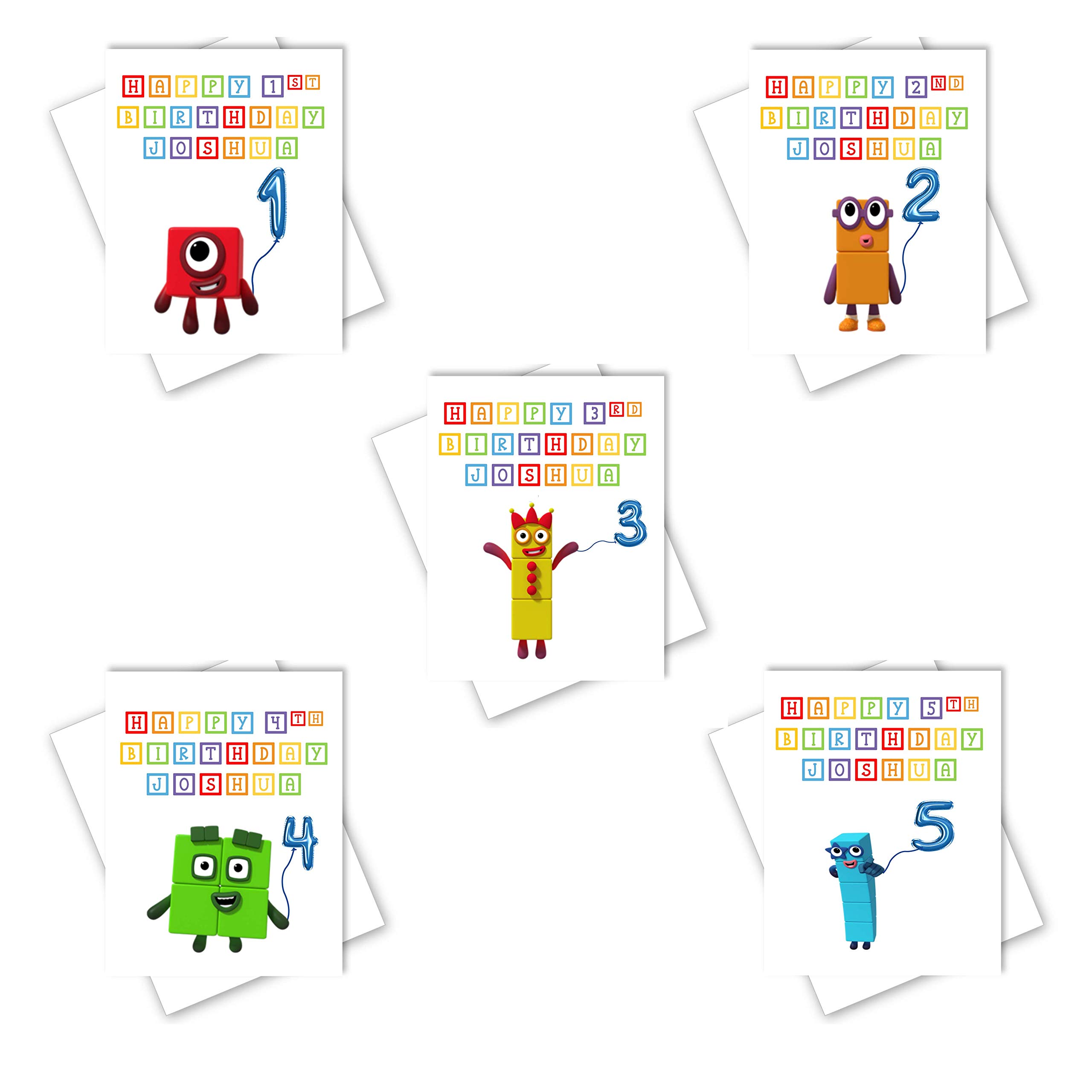 Buy Numberblocks 1st 2nd 3rd 4th 5th Birthday Card Son Daughter Can ...