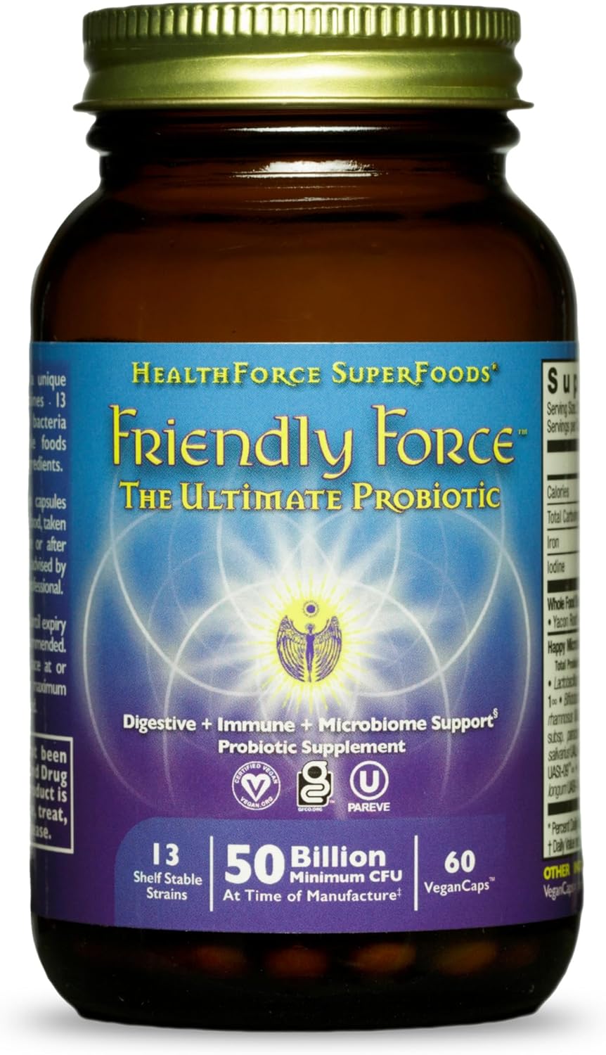 Amazon.com: HEALTHFORCE SUPERFOODS Friendly Force - Capsules - 60 Vegan ...