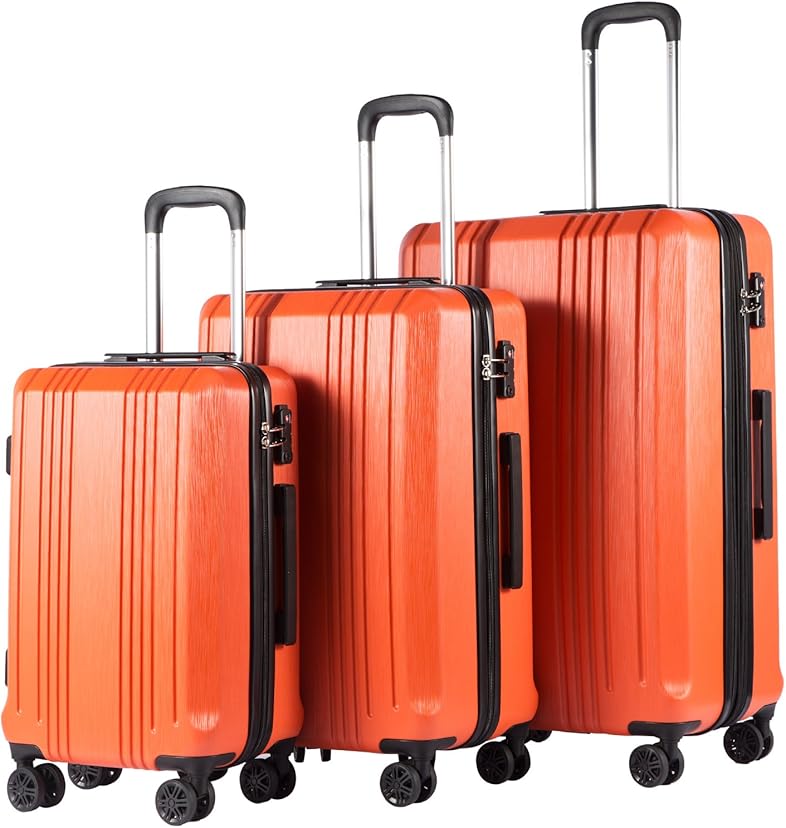 Luggage 3 Piece Set Pc Abs Hardshell Suitcases With Tsa | Desertcart ...