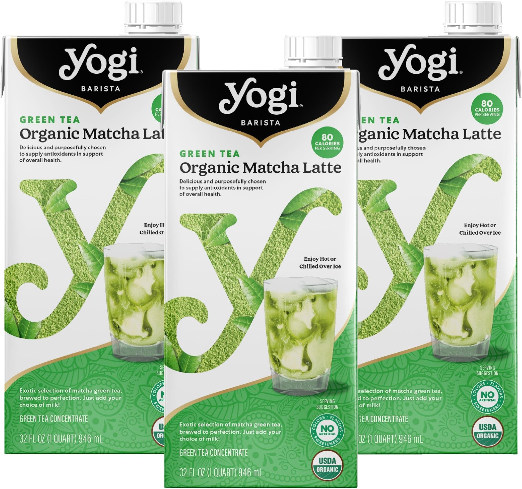 Amazon.com : Yogi Barista Organic Green Tea Matcha Latte - 32 Fluid Oz ...