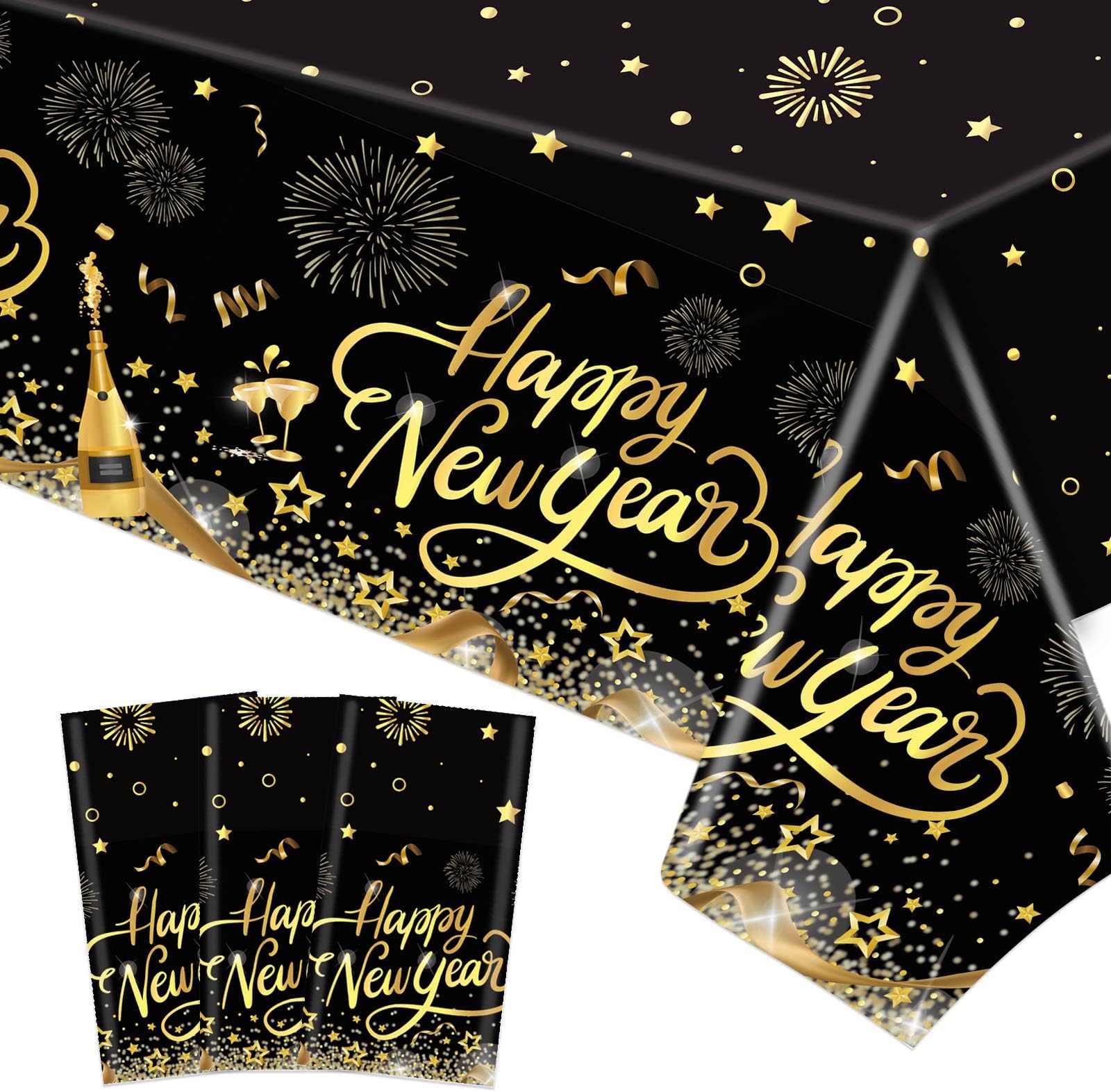 Tischdecke Silvester Deko 2025,Tischdeko Party Decoration 2025 New Year ...