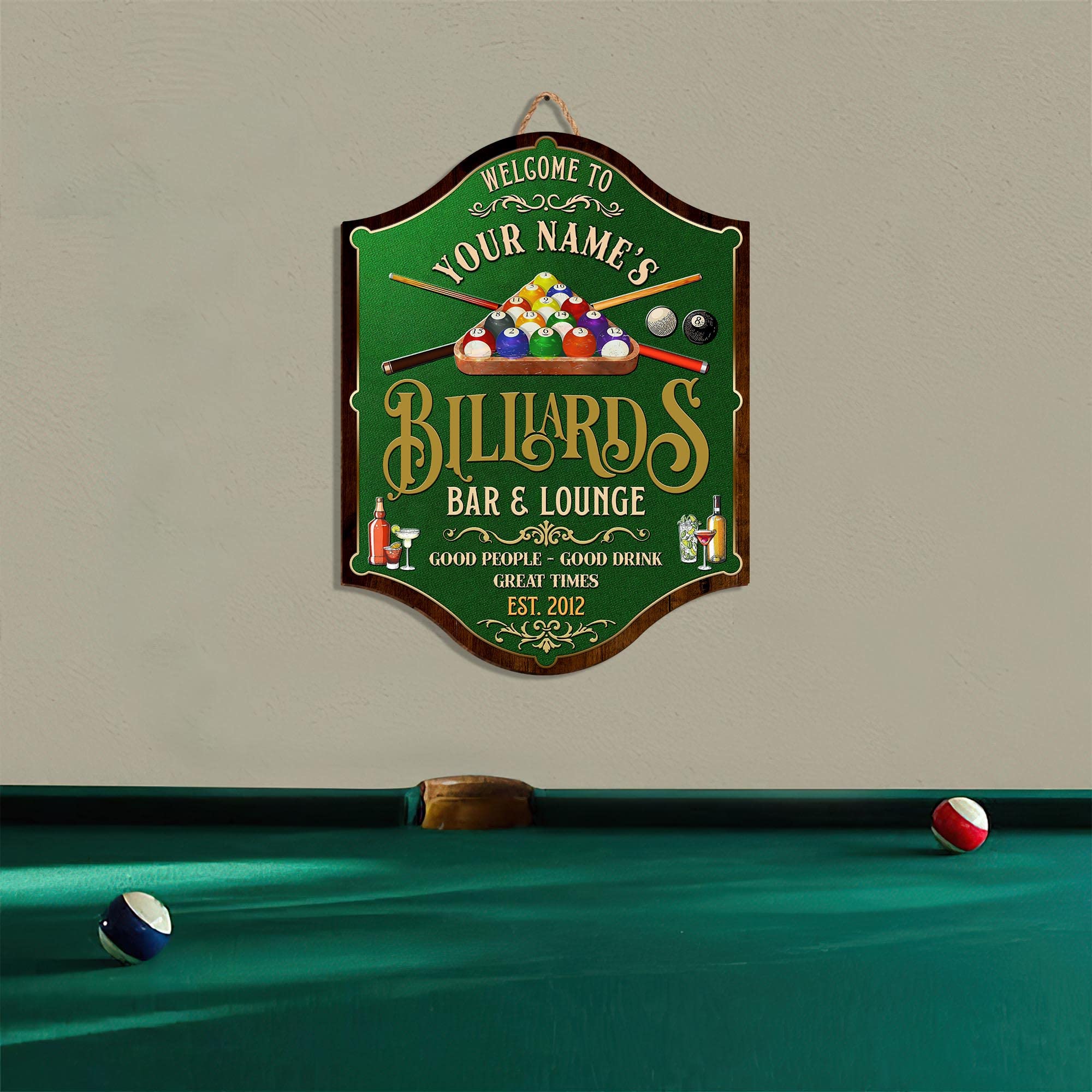 Bar Pool Hall Signs