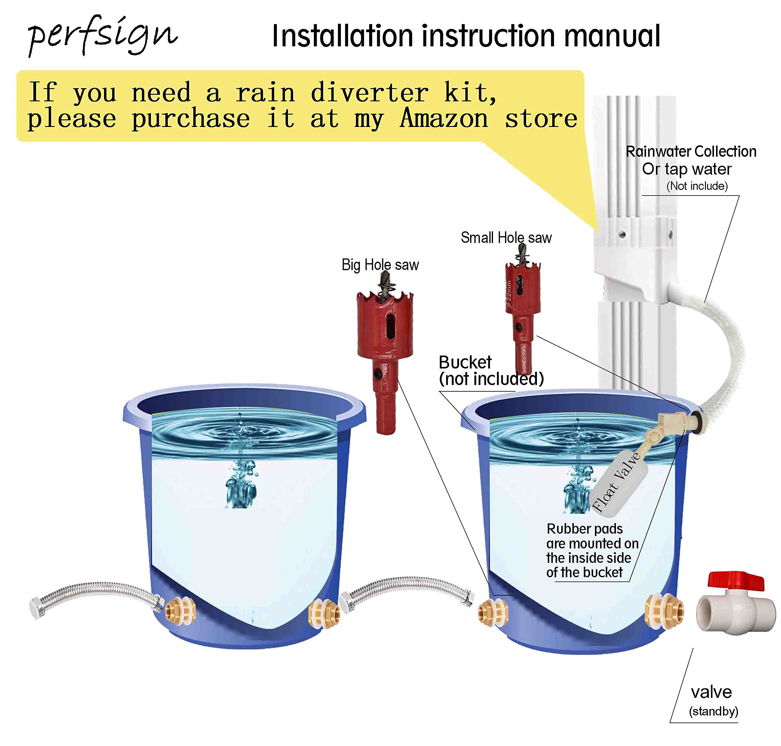 Snapklik.com : Rain Barrel Collection Kit - Prevent Overflow