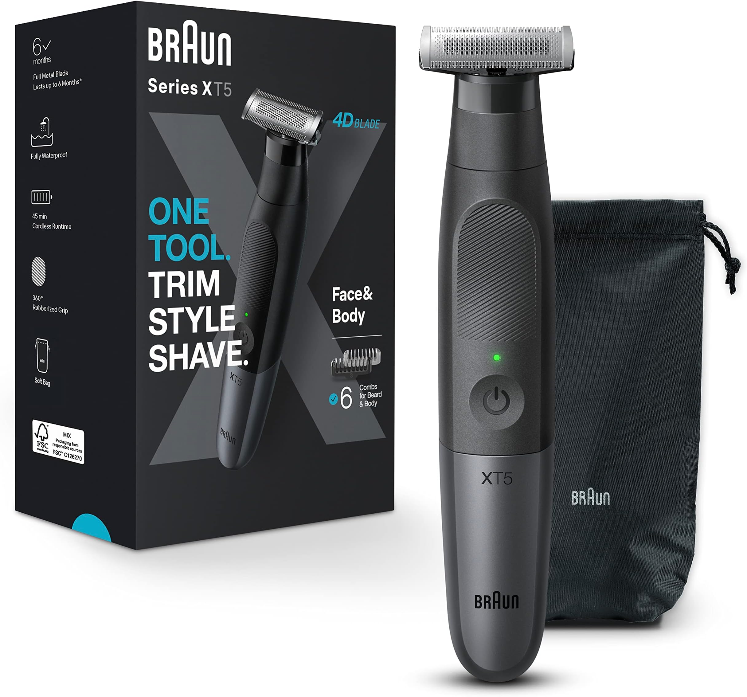Amazon.com: Braun Series XT5 All-in-One Men's Beard Trimmer and ...