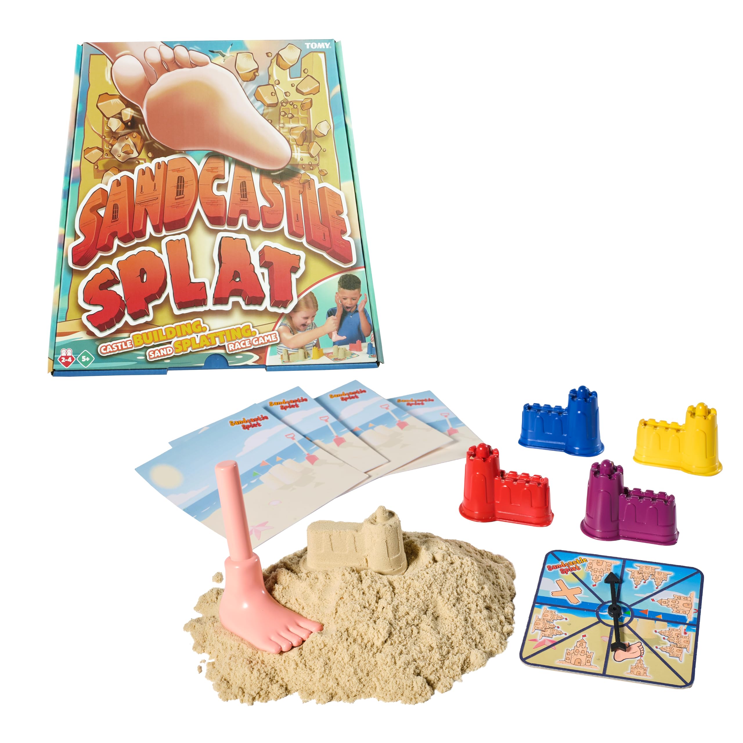 TOMY Sandcastle Splat – The Sand Splatting, Castle Building Race Board ...
