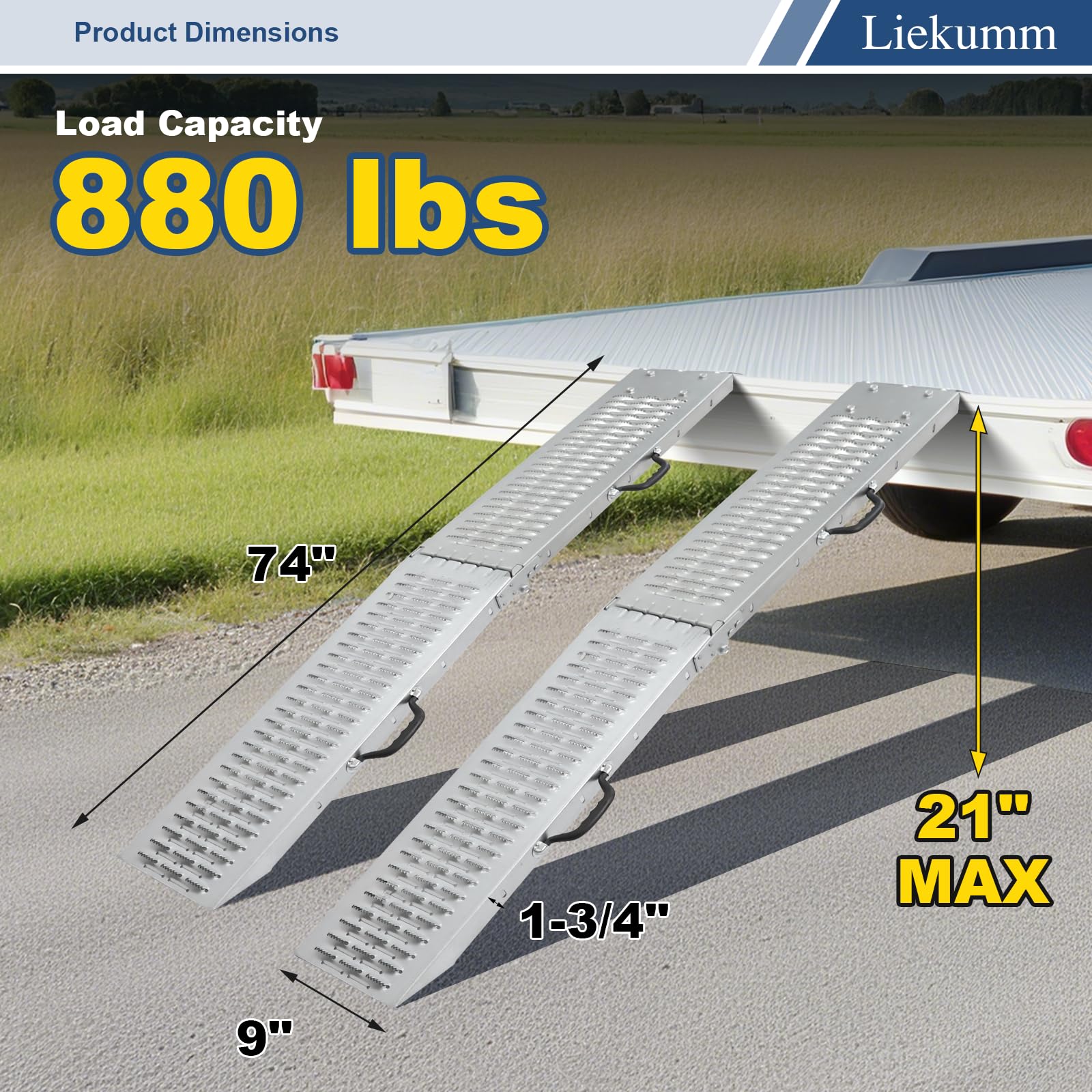 Snapklik.com : Loading Ramp For Pickup Trucks, 74" L X 9" W Loading ...