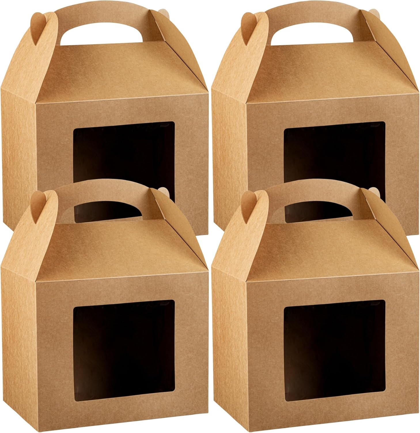 Restaurantware Gable Gift Boxes Pack of 100 Paper Treat Boxes 10 x 7 x ...
