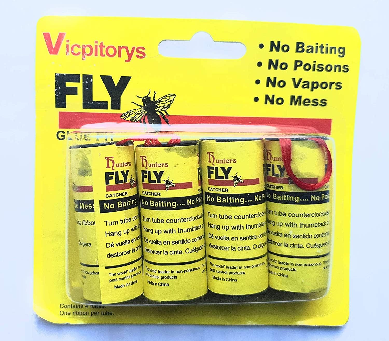 Coocnh 16 Pack Pesticide Free Fly Paper,Sticky Fly Catchers Set for ...