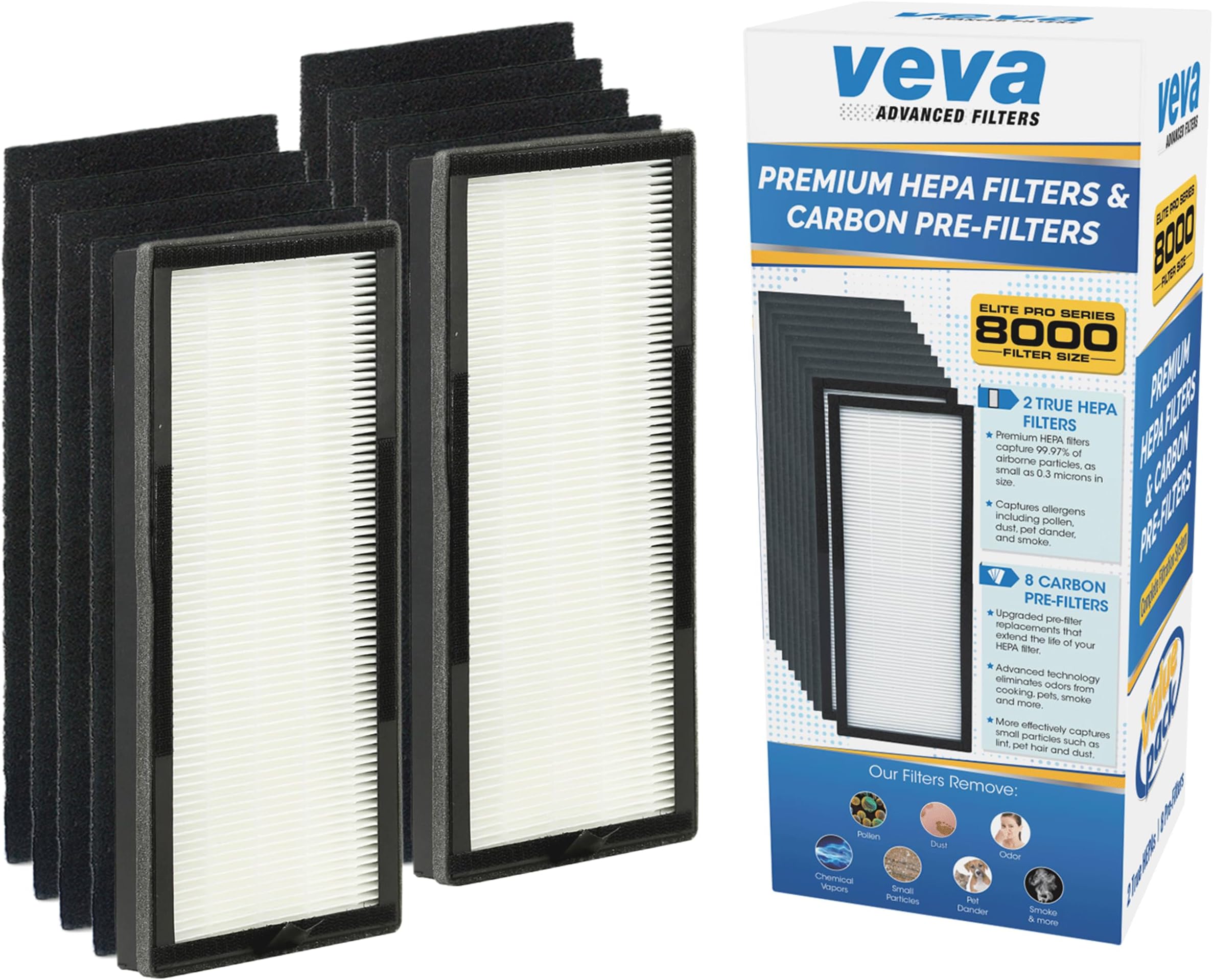 Amazon.com: Comfort Zone CZAPH132 Clean Replaceable HEPA Filters w ...