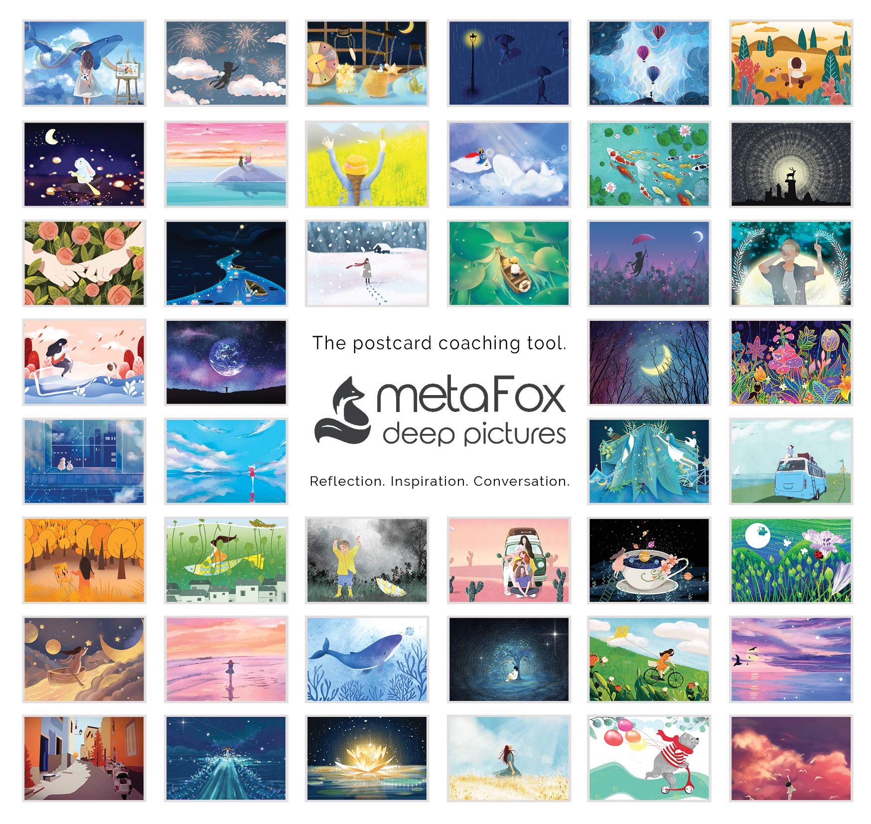 Buy metaFox Dreamland - Inspirational Postcards Pack for Coaching ...