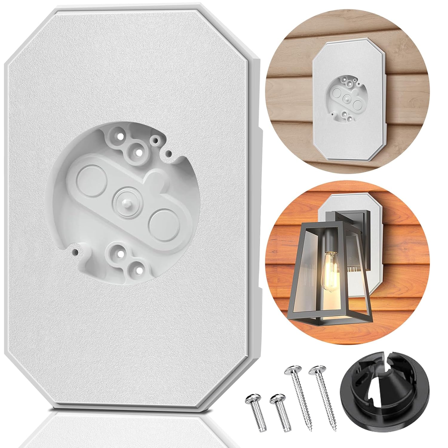 ziyue Siding Mounting Block, Vinyl Siding Mounting Kit Outlet Box Light ...