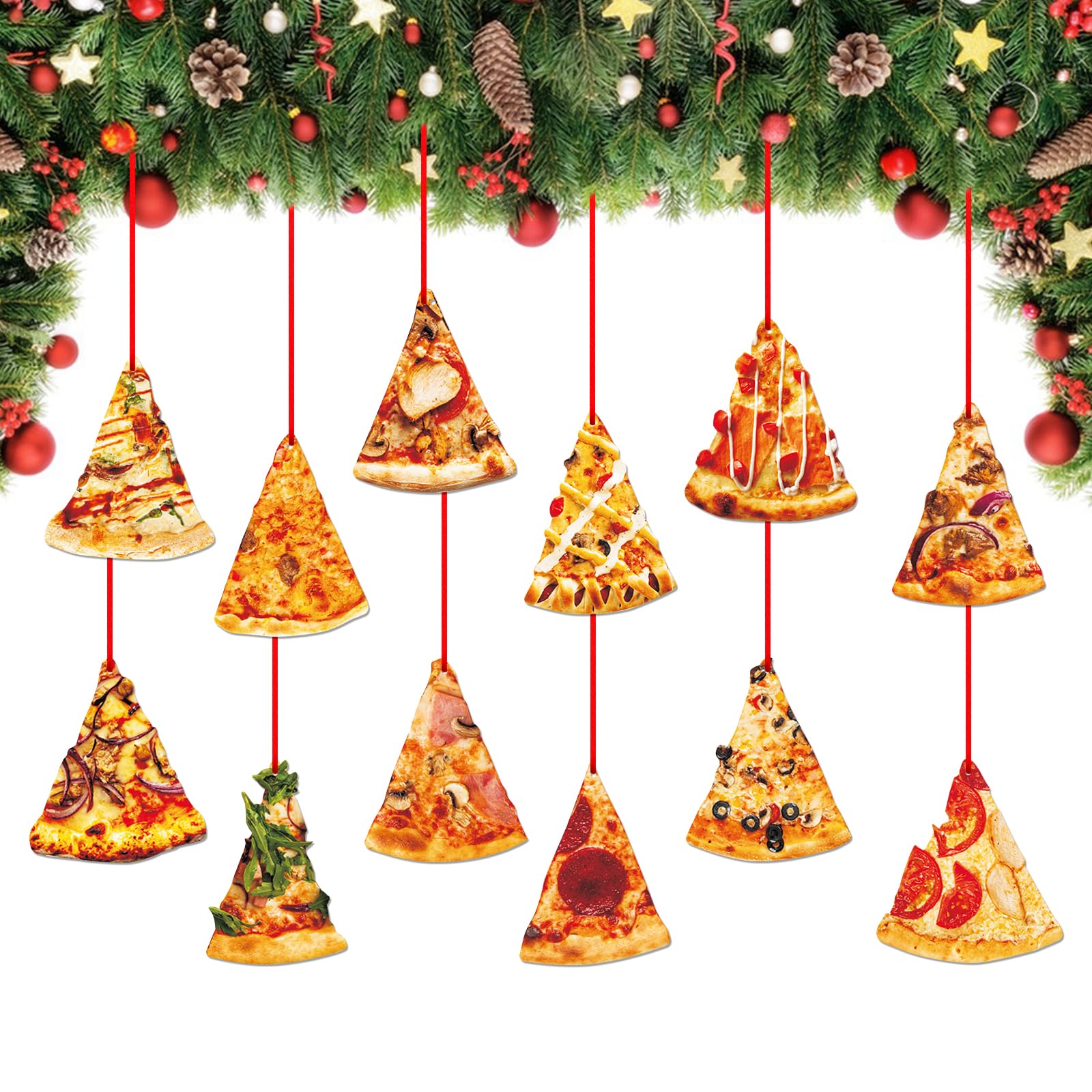 Amazon.com: D4DREAM Pizza Ornament - 12Pcs Pizza Food Ornaments for ...