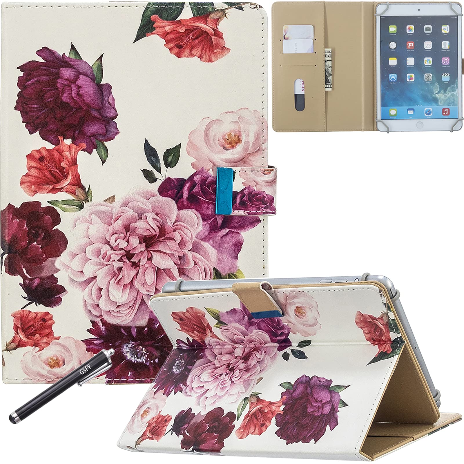 Amazon.com: Universal Case for 7.9-8.5 inch Tablet, GSFY Stand Folio ...