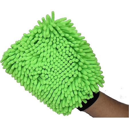 SOBBY Microfibre Wash and Dust Chenille Mitt Cleaning Gloves (1 PC ...