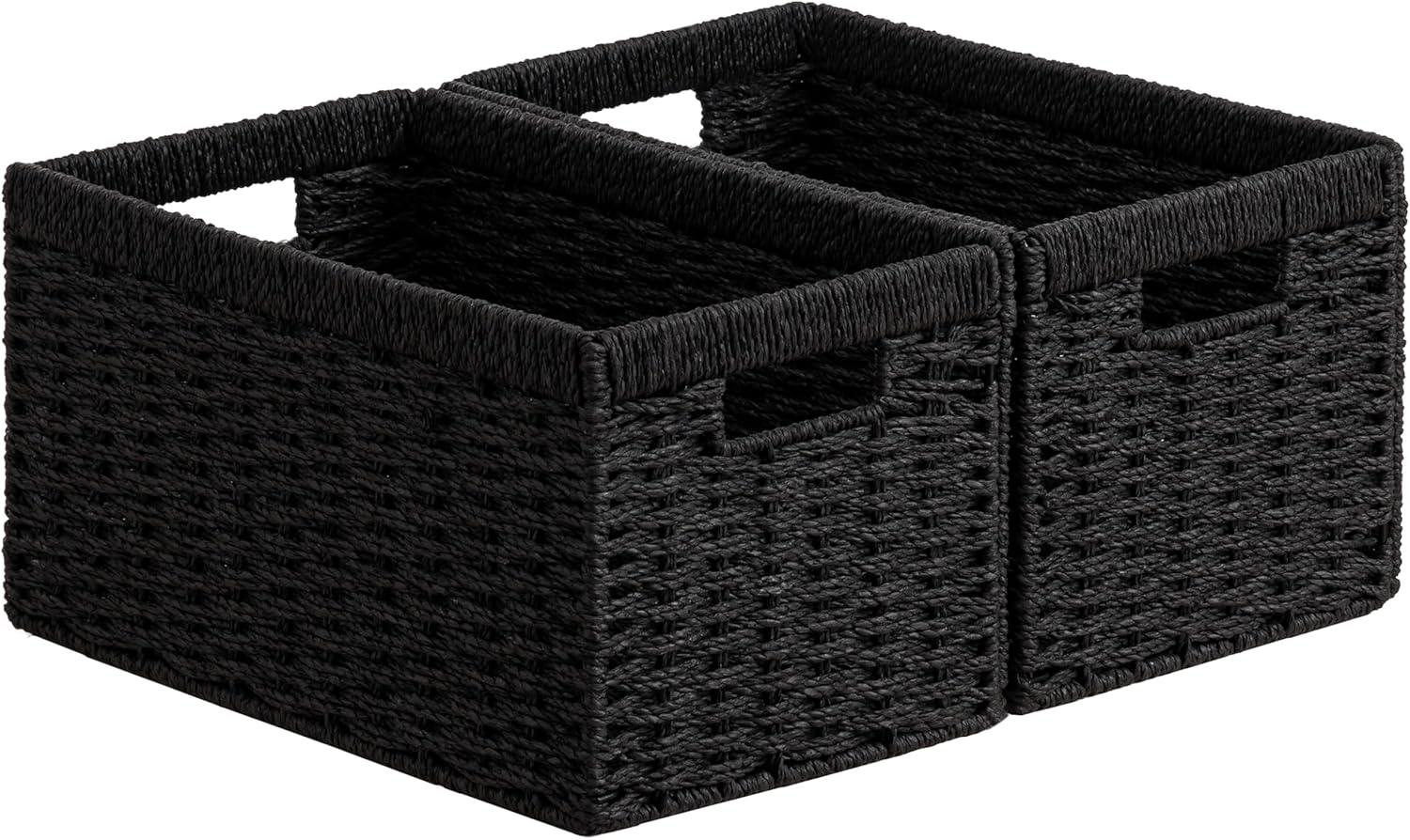 Amazon.com - joybest Wicker Storage Baskets, Set of 2 Hand-Woven Paper ...