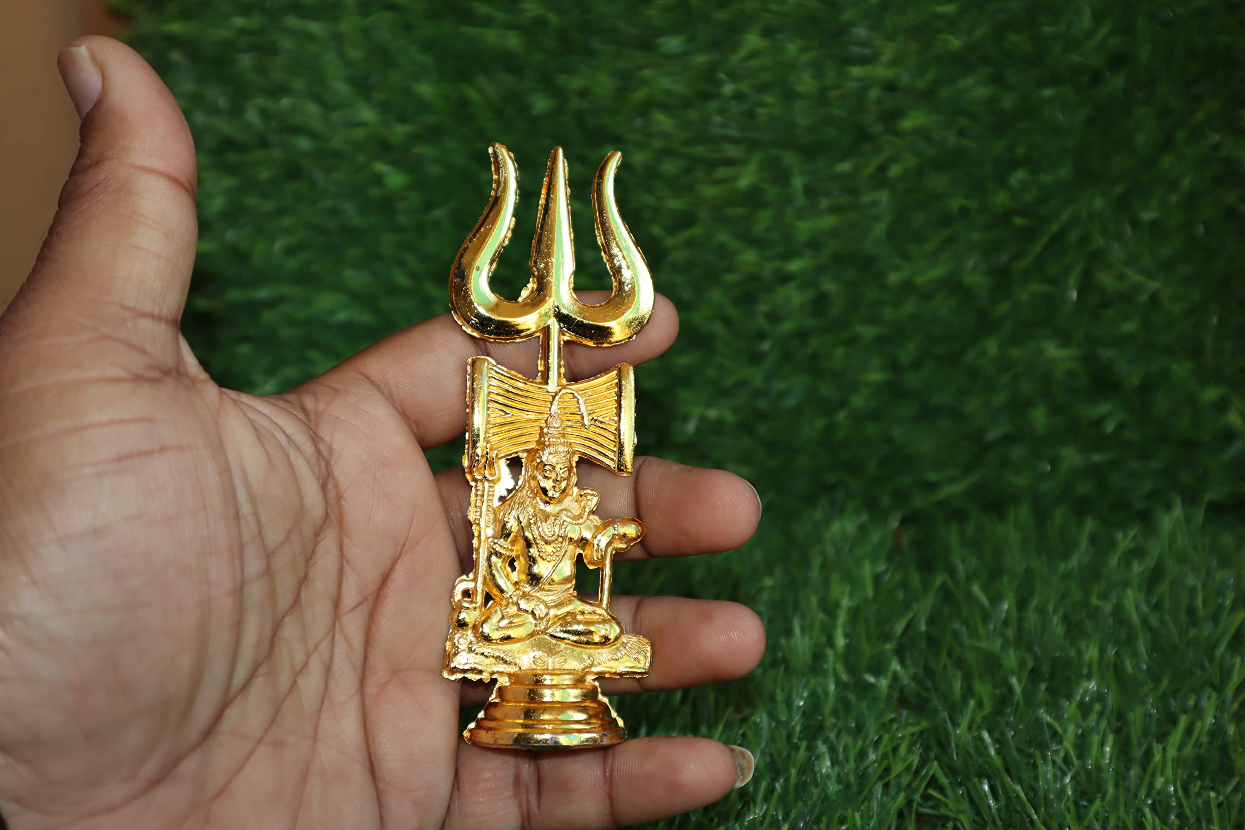 Buy Salvus APP SOLUTIONS Handmade Metal Golden Shiva, Trishul with ...