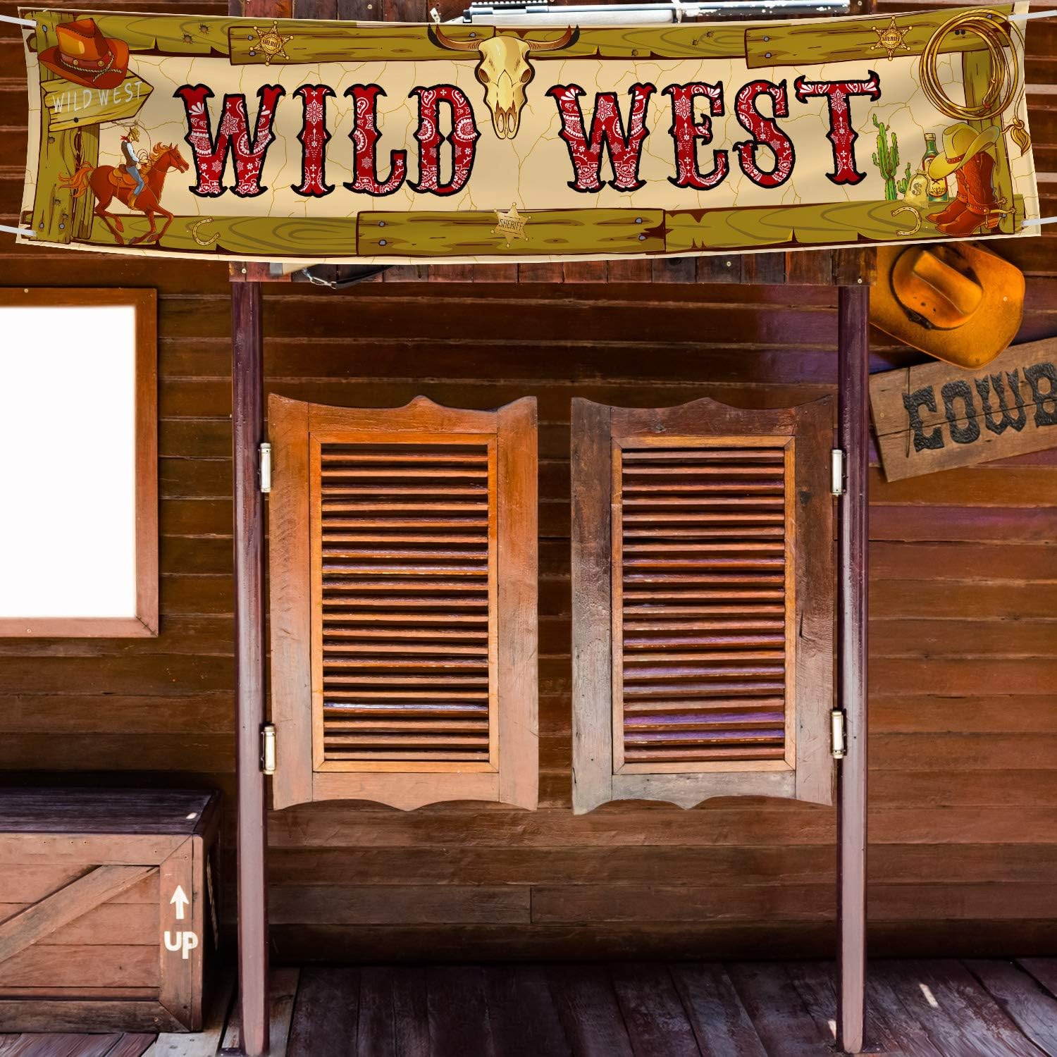 Amazon.com: West Cowboy Party Door Decoration, Wild West Party Door ...