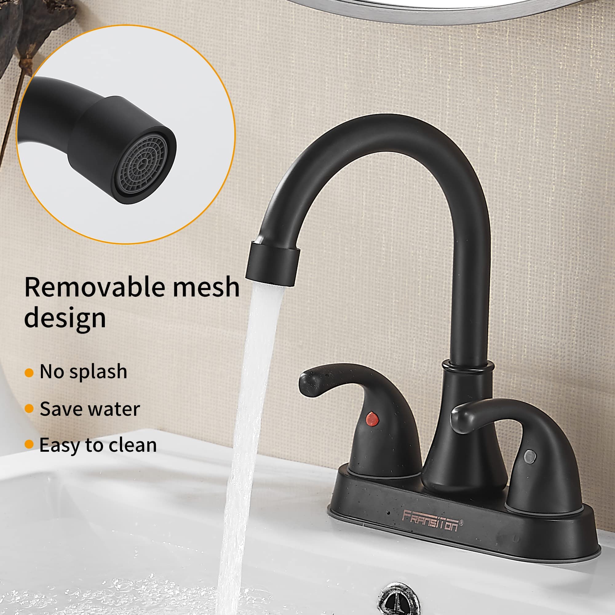 Snapklik.com : FRANSITON 4 Inch 2 Handle Bathroom Sink Faucet Lead-Free ...
