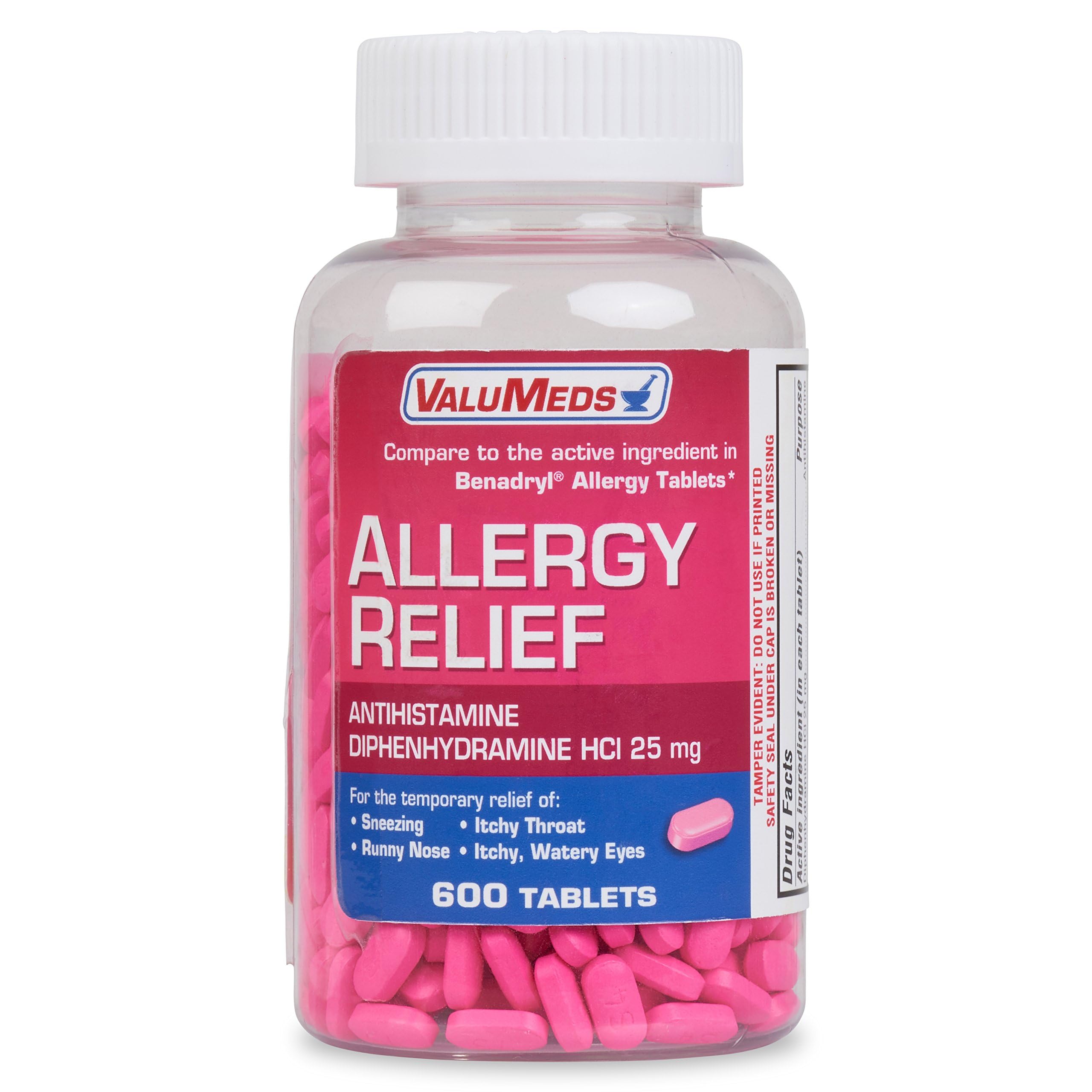 Amazon.com: ValuMeds Allergy Medicine Antihistamine, Diphenhydramine ...