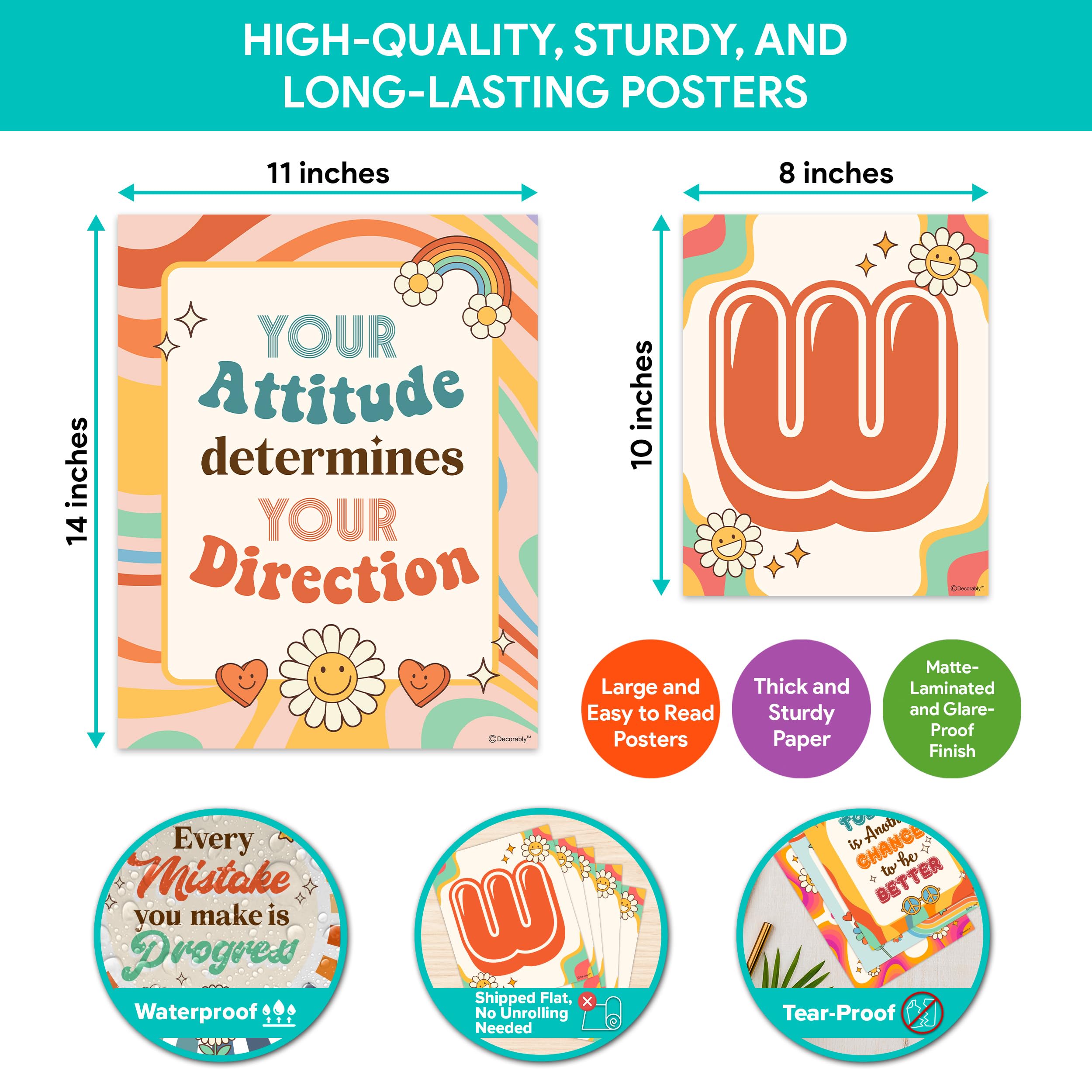 Snapklik.com : Decorably 15 Retro-Themed Welcome Groovy Posters For ...