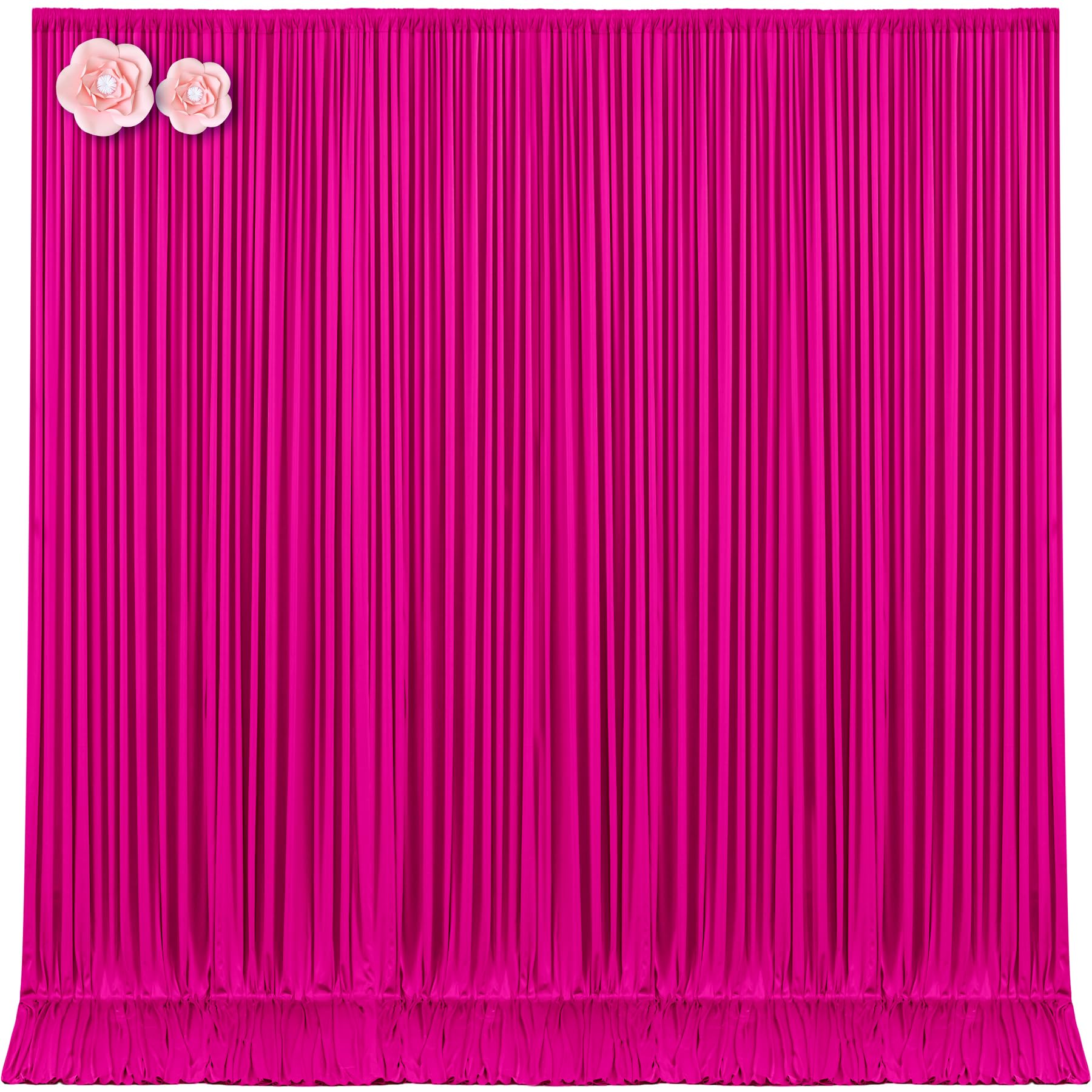 Amazon.com : 10x12 Hot Pink Backdrop Curtains for Wedding Party Wrinkle ...